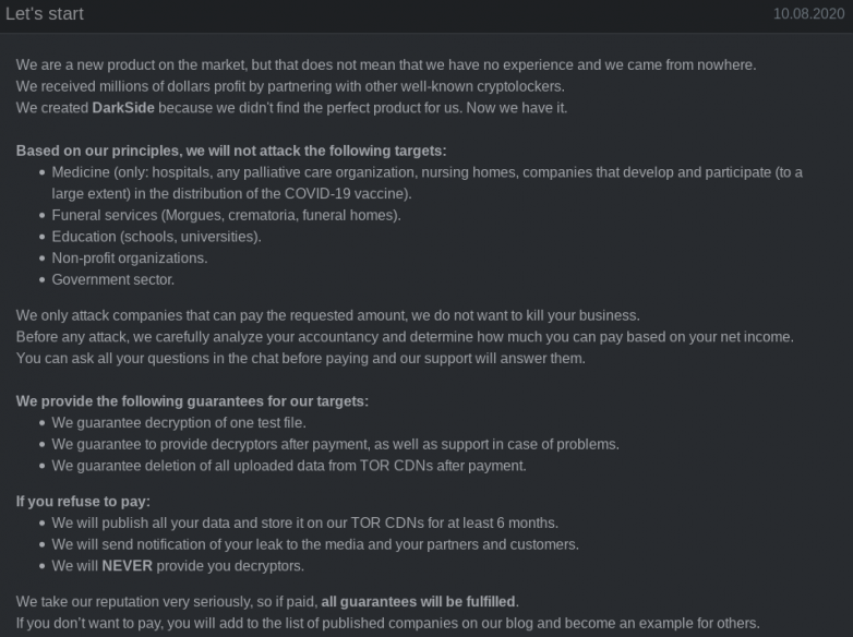 A Closer Look at the DarkSide Ransomware Gang – Krebs on Security